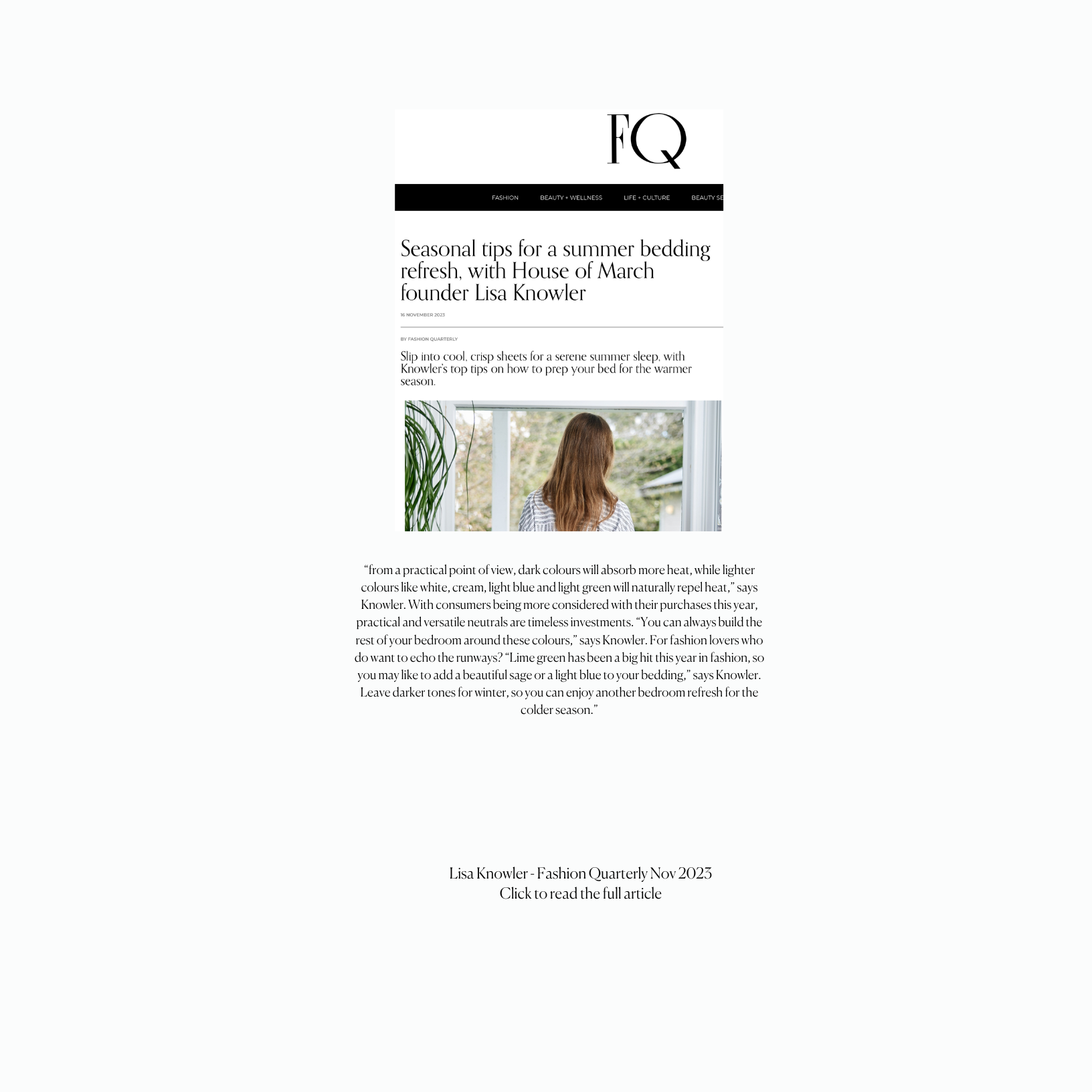 House of March in Fashion Quarterly